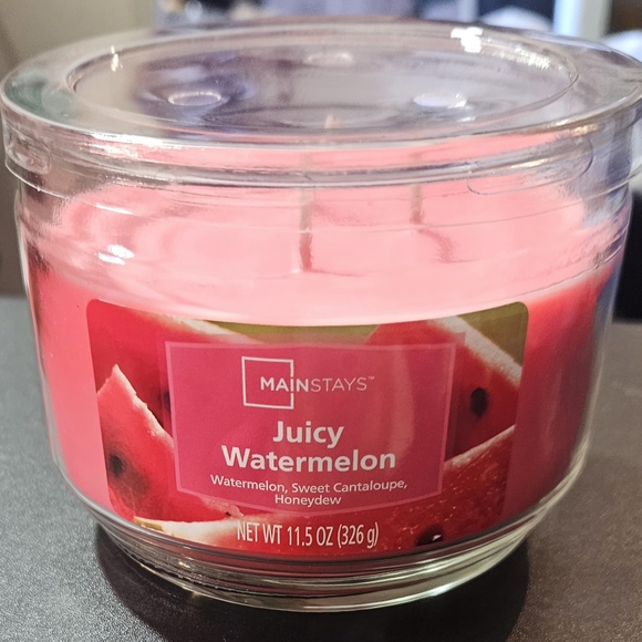 Mainstays | Accents | Mainstays Juicy Watermelon Candle Pink | Poshmark